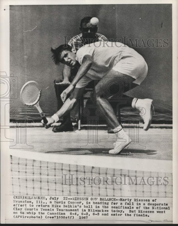 1967 Press Photo Davis Cup Tennis Player Marty Riessen At Milwaukee ...