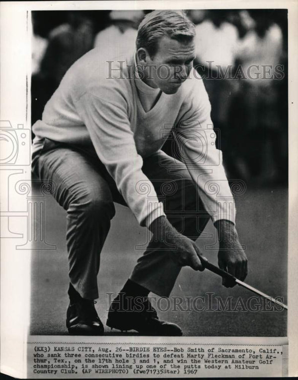 1967 Press Photo Golfer Bob Smith, Milburn Country Club, Kansas City ...