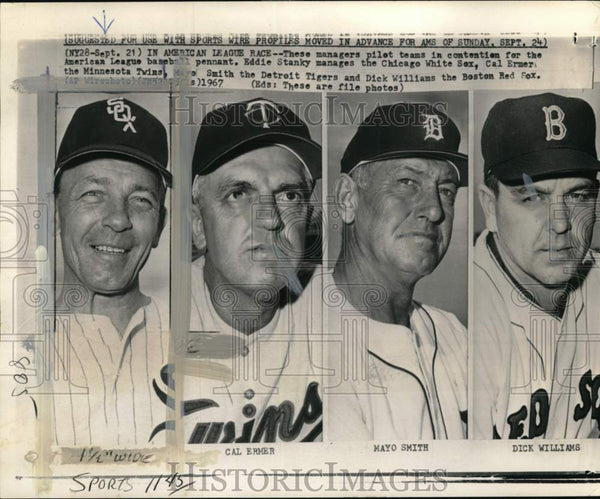 1967 Press Photo Eddie Stanky & other American baseball managers - pis ...
