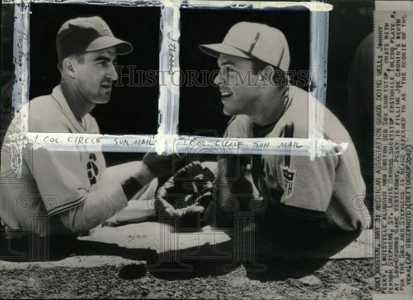 1942 Press Photo Baseball's Johnny Pesky Of Red Sox, Vernon Stephens Of ...