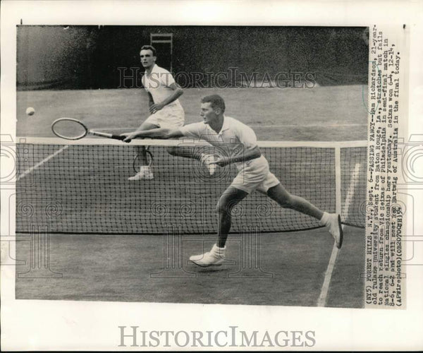 1954 Press Photo Tennis players Ham Richardson & Vic Seixas' tennis ...