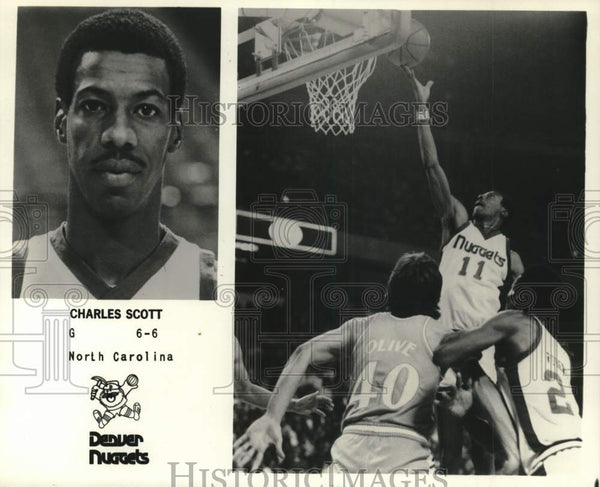 1979 Press Photo Denver Nuggets Basketball player Charles Scott ...