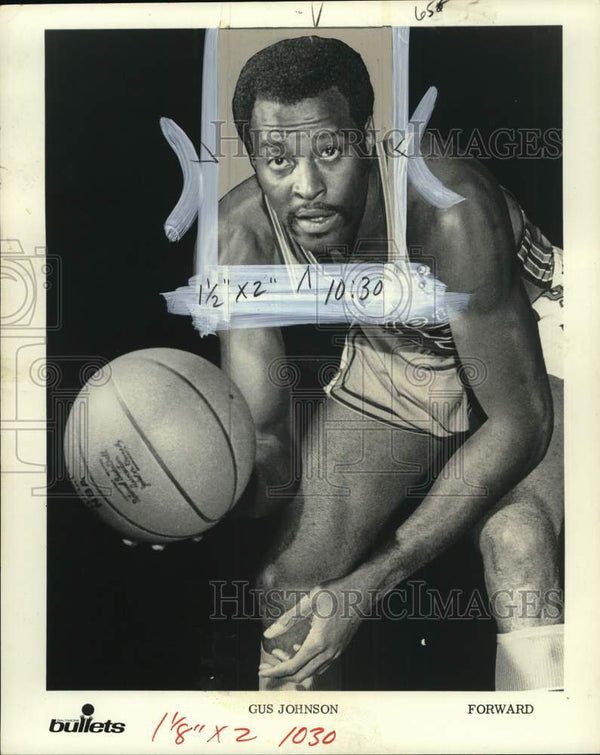 1969 Press Photo Portrait of Baltimore Bullets' basketball player Gus ...