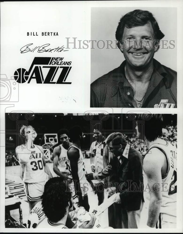 1978 Press Photo Bill Bertka with New Orleans Jazz team members ...