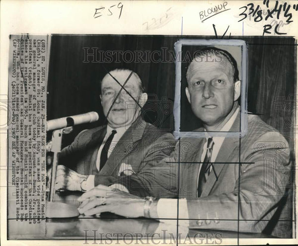 1967 Press Photo Cardinals Baseball Team's August Busch, Jr. And Stan ...