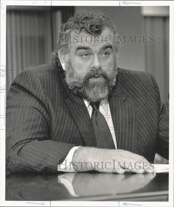 1989 Press Photo Camp Hill Prison Guard Sargent Bernard Baker at Heari ...