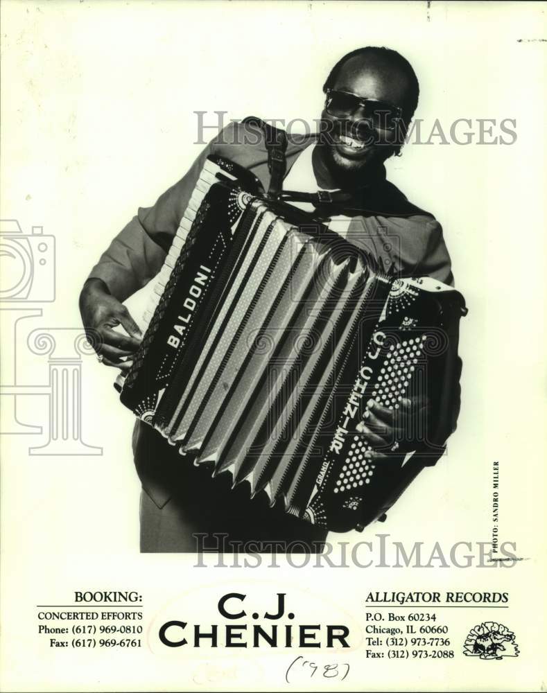 1998 Press Photo CJ Chenier, Zydeco and Cajun musician and songwriter ...