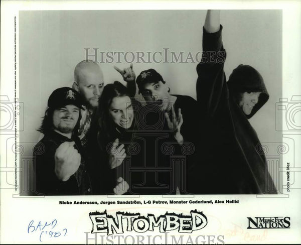 1997 Press Photo Nicke Andersson, Jorgen Sandstrom & L.G. Petrov of ...