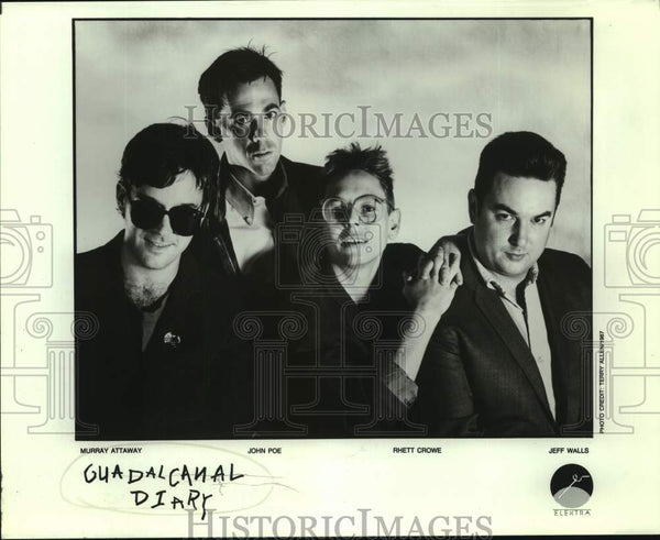 1987 Press Photo Four Members of the band Guadalcanal Diary in portrait ...