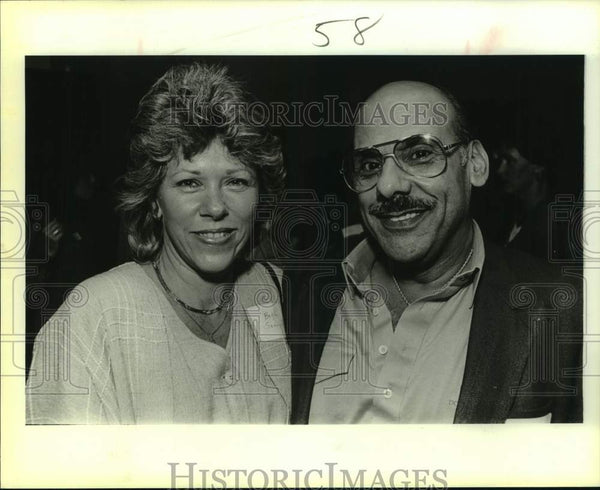 1986 Press Photo Beth Senneff and Jamil Karam at Wright Home for Event ...
