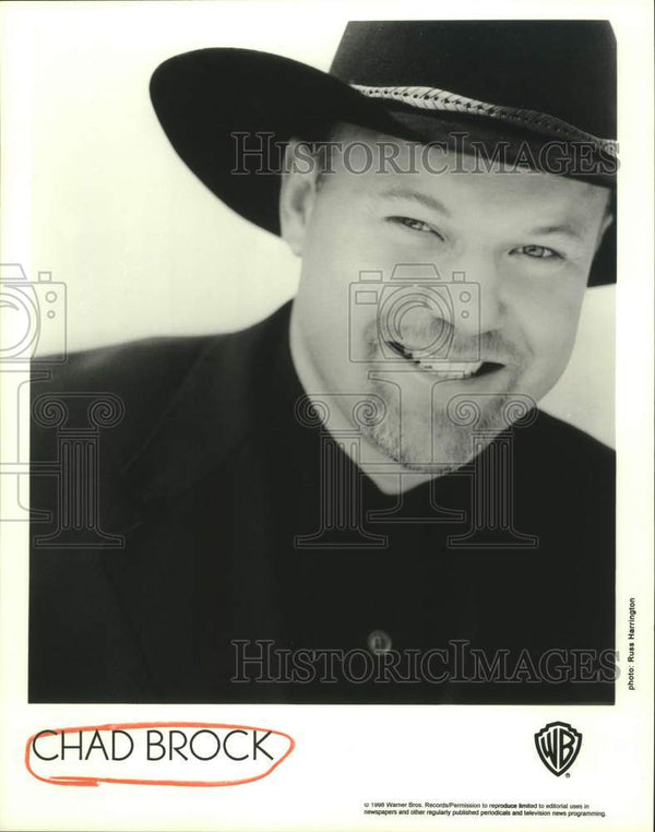 1996 Press Photo Chad Brock, Musician smiles in closeup portrait - sap ...