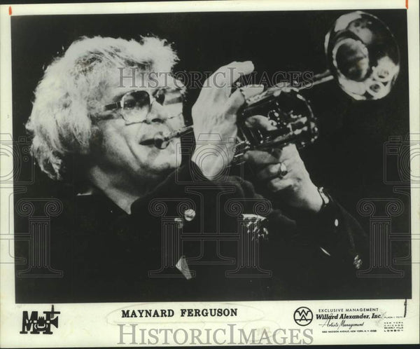 1982 Press Photo Trumpet Player Maynard Ferguson performs, Musician ...