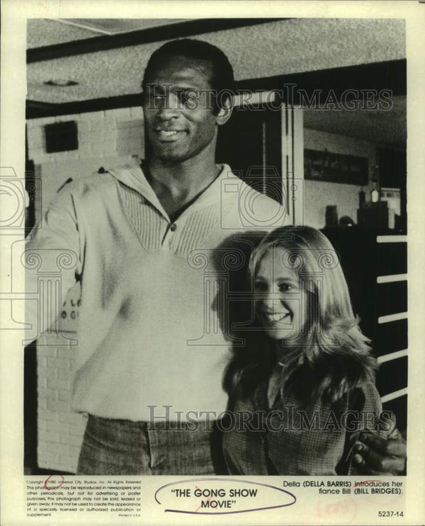1980 Press Photo Actors Della Barris and Bill Bridges in "The Gong Show ...