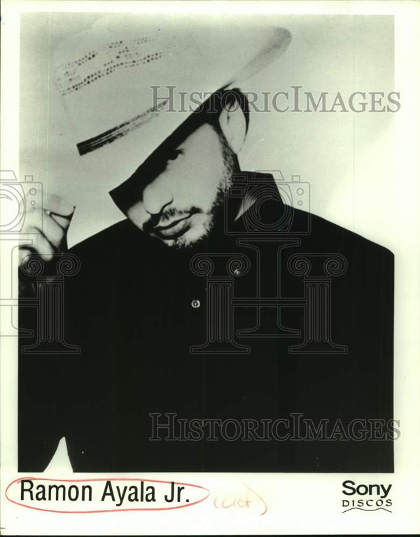1996 Press Photo Entertainer Ramon Ayala Jr. in closeup portrait ...