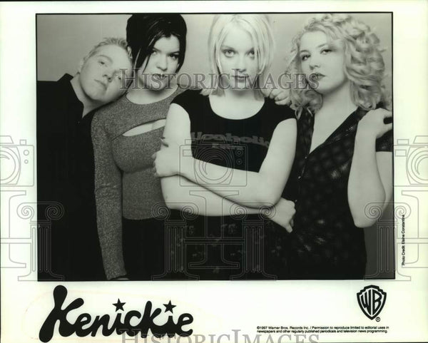 1997 Press Photo Four Members of the band Kenickie, Musicians ...