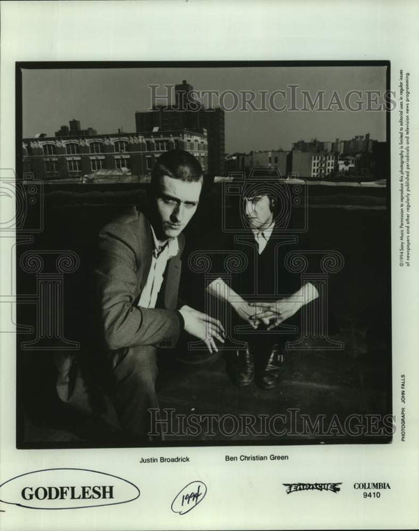 1994 Press Photo Justin Broadrick and Ben Christian Green in Godflesh ...