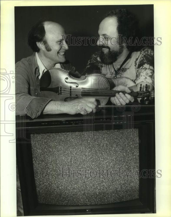 1989 Press Photo Malcolm Goldstein & Joseph Celli at Third World Music ...