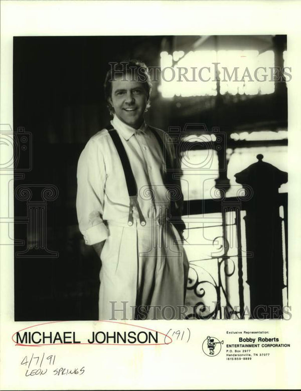 1991 Press Photo Michael Johnson, Country Singer - sap12545 - Historic ...