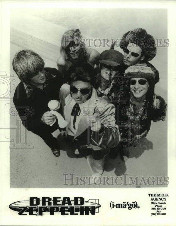 1997 Press Photo Six Members of the band Dread Zeppelin, Musicians ...