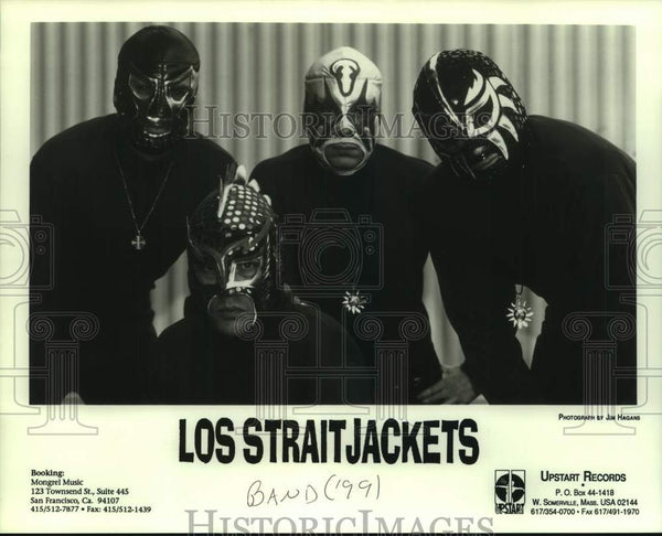 1999 Press Photo Three Members of the band Los Strait Jackets ...