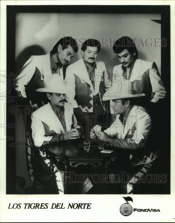 1996 Press Photo Los Tigres Del Norte, Five Members of the band ...