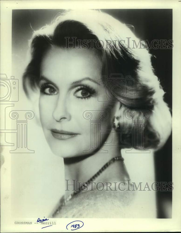 1983 Press Photo Actress Dina Merrill - sap15543 - Historic Images