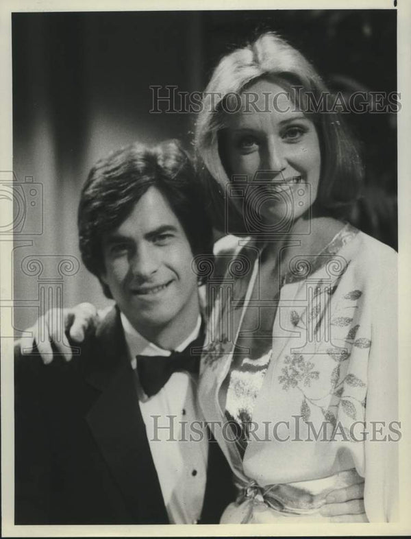 1982 Press Photo Actor Michael J. Stark and Liz Hubbard in "The Doctors ...