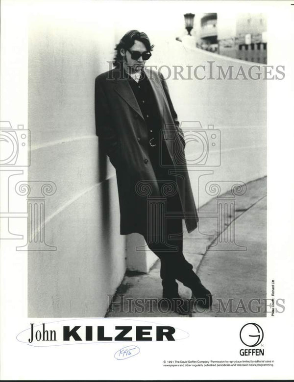 1991 Press Photo Musical Artist John Kilzer, Guitar Player in portrait ...