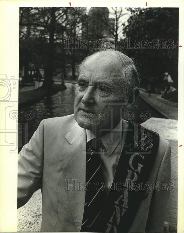 1985 Press Photo Lord Mayor Thomas Crotty of Kilenny, Ireland at River ...