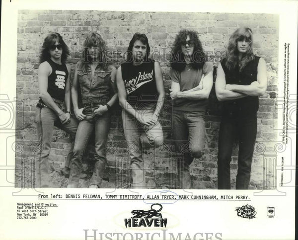1985 Press Photo Rock Music Group Heaven - sap18273 - Historic Images