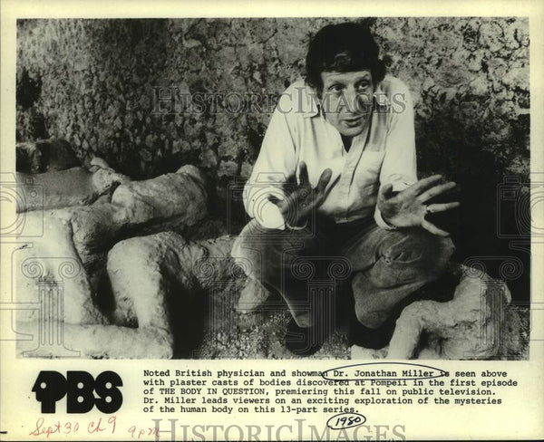 1980 Press Photo British Physician Dr. Jonathan Miller in "The Body in ...