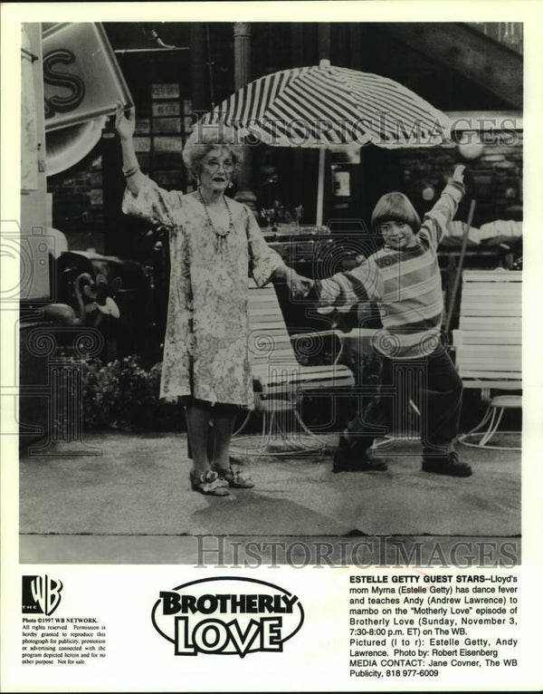 1996 Press Photo Actors Estelle Getty, Andrew Lawrence in "Brotherly ...