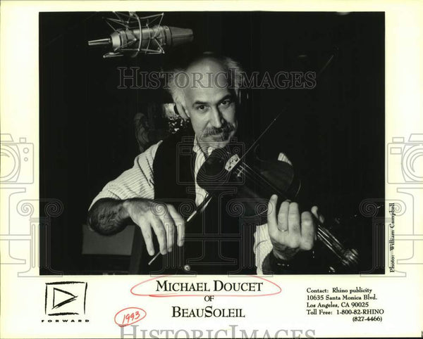 1993 Press Photo Musician Michael Doucet of BeauSoleil - sap21439 ...
