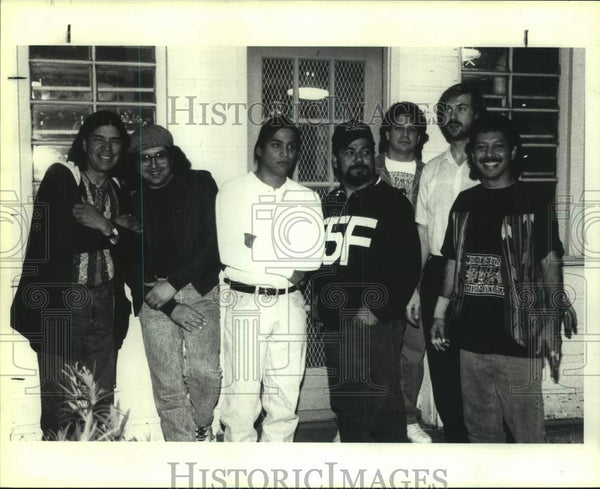 1996 Press Photo Seven Members of the rock band Altered Natives ...
