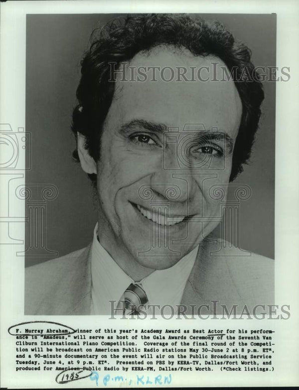 1985 Press Photo F. Murray Abraham, Actor and Academy Award Winner ...