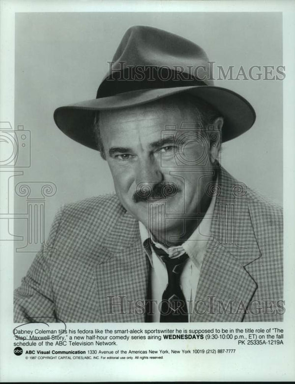 1987 Press Photo Actor Dabney Coleman stars in "The "Slap" Maxwell ...