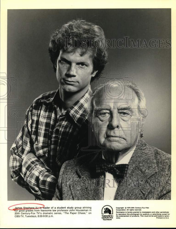 1978 Press Photo James Stephens and John Houseman in "The Paper Chase ...