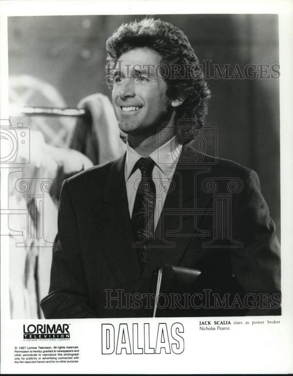 1987 Press Photo Actor Jack Scalia as Nicholas Pearce in "Dallas ...