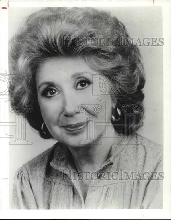 1986 Press Photo Opera Singer Beverly Sills - sap75827 - Historic Images