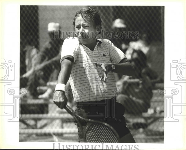 1983 Press Photo Tennis player Gerry Perry during USTA match at ...