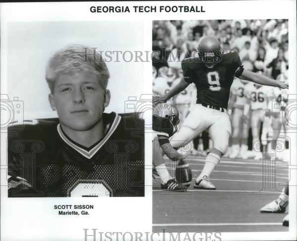 Press Photo Georgia Tech football kick Scott Sisson of Marietta ...