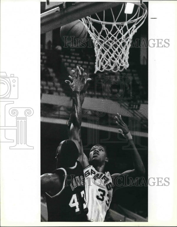 1989 Press Photo Greg Anderson, San Antonio Spurs Basketball Player at ...