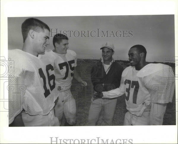 1992 Press Photo Judson High School Football Teammate and Coach Rutled ...