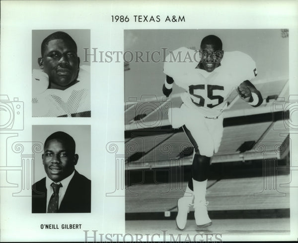 1986 Press Photo Texas A&M football player O'Neill Gilbert - sas05216 ...