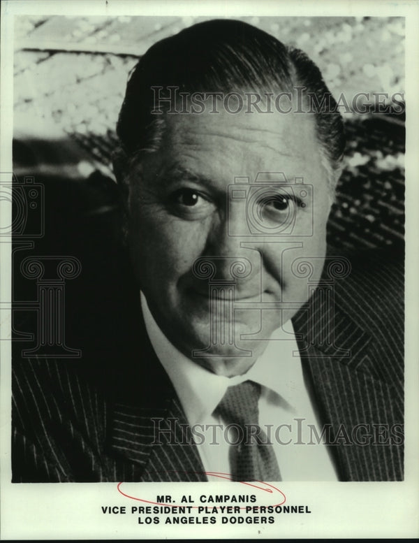 1980 Press Photo Al Campanis, Player Personnel Los Angeles Dodgers Bas ...