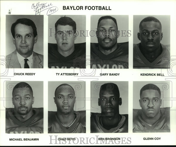 1994 Press Photo Baylor College Football Team Players with Coach ...