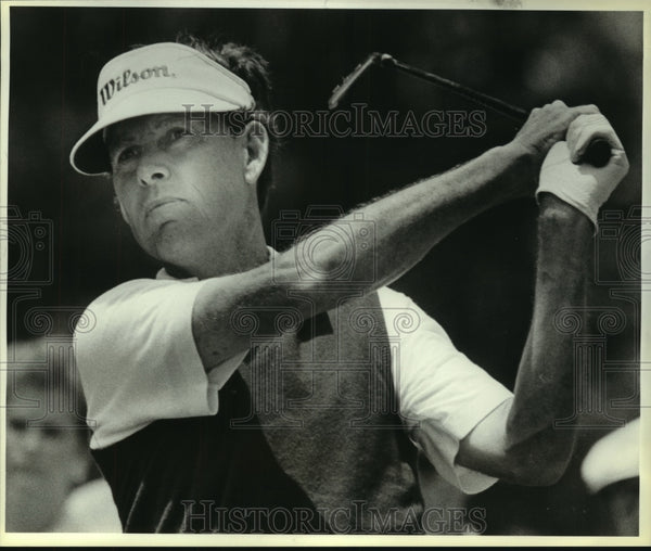 1986 Press Photo Golfer Dale Doglas Tees Off - sas06771 - Historic Images
