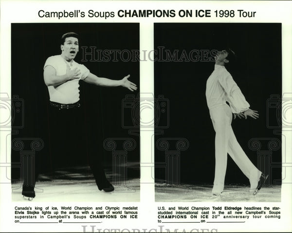 1998 Press Photo Male Ice Skaters at Campbell's Soups Champions on Ice ...