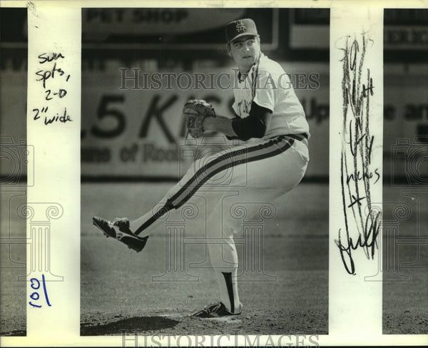 1985 Press Photo Mark Bond, St. Mary's Baseball Pitcher at Game ...