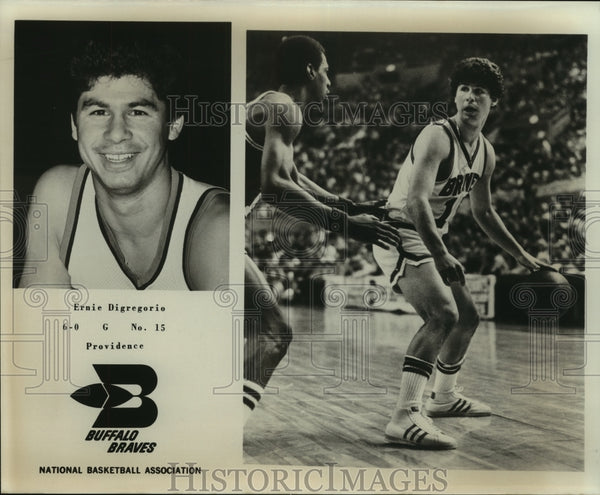 Press Photo Ernie Digregorio, Buffalo Braves Basketball Player at Game ...